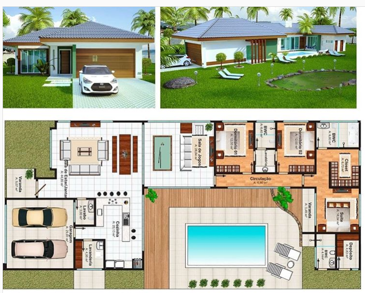 101 planos: 40 Planos de casas con tres habitaciones