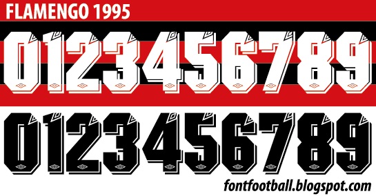 FONT FOOTBALL: Font Vector Flamengo Fc 1995 kit