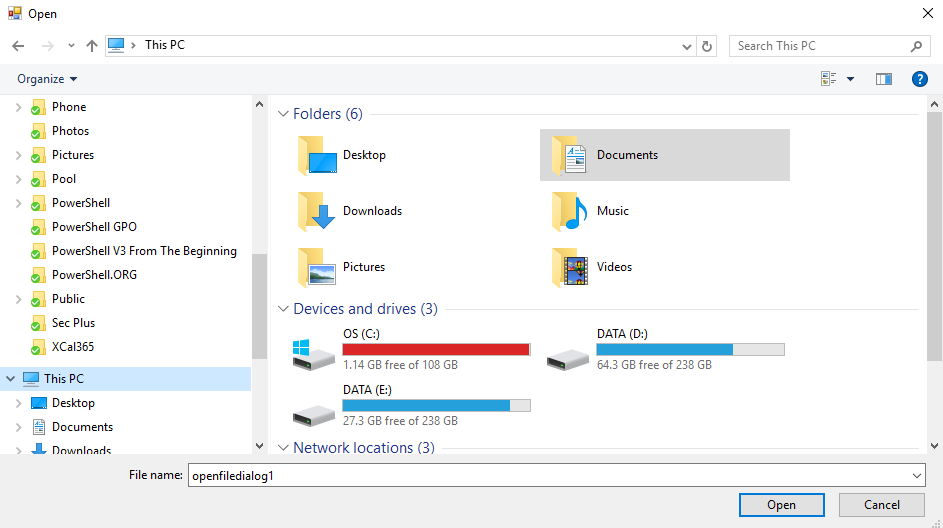 How to use the OpenFileDialog Control with SAPIEN PowerShell Studio