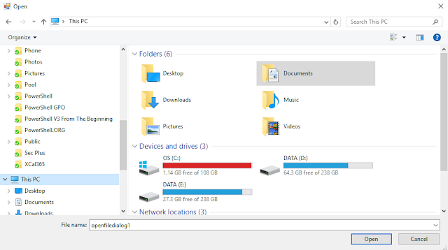 How to use the OpenFileDialog Control with SAPIEN PowerShell Studio