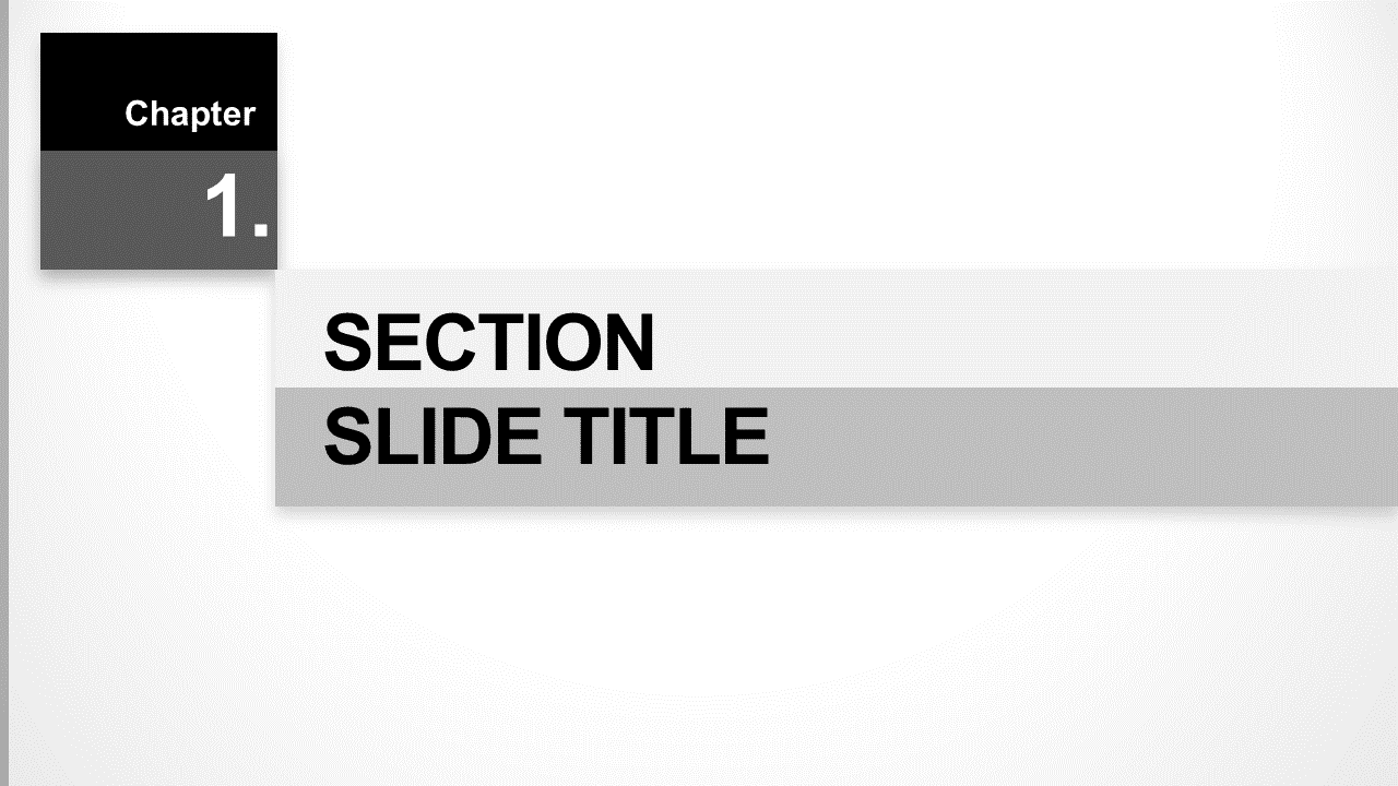 Square Modern Grayscale PowerPoint Templates - PowerPoint Free