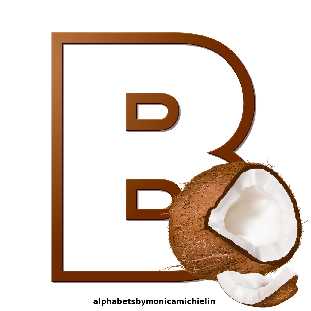 M. Michielin Alphabets: COCONUT FRUIT ALPHABET PNG, ALFABETO DA FRUTA ...