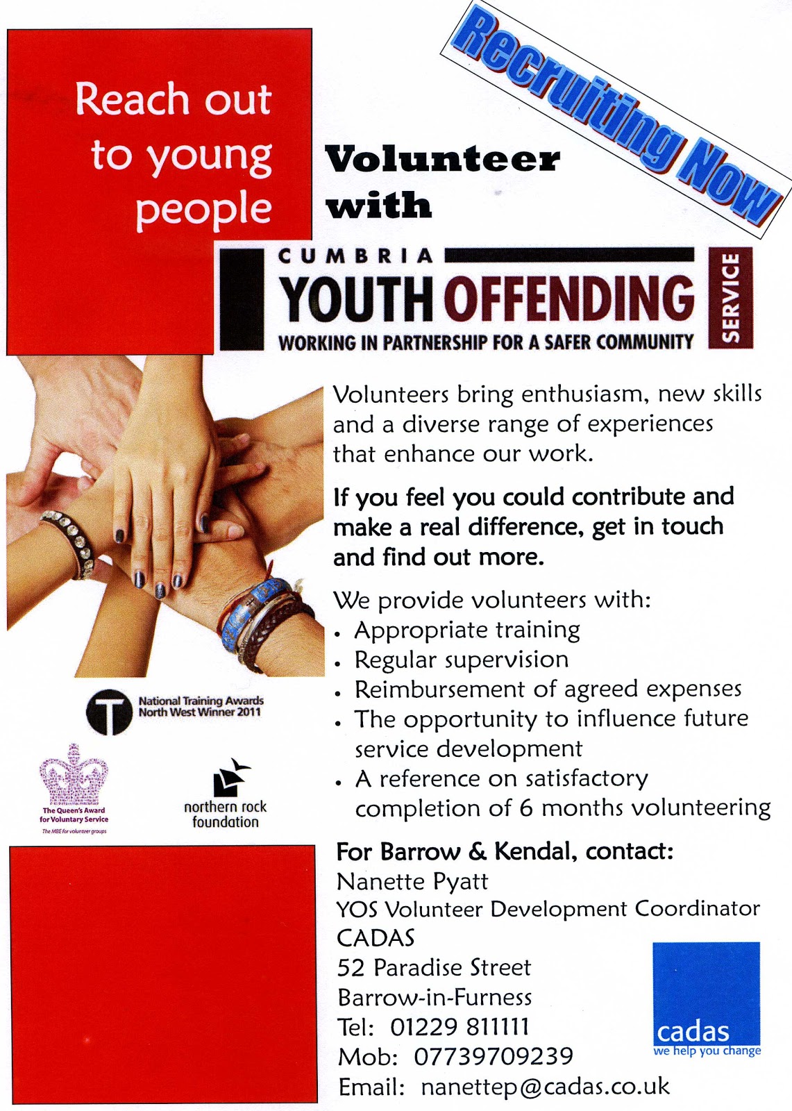 Neighbourhood Management: Volunteer with Cumbria Youth Offending