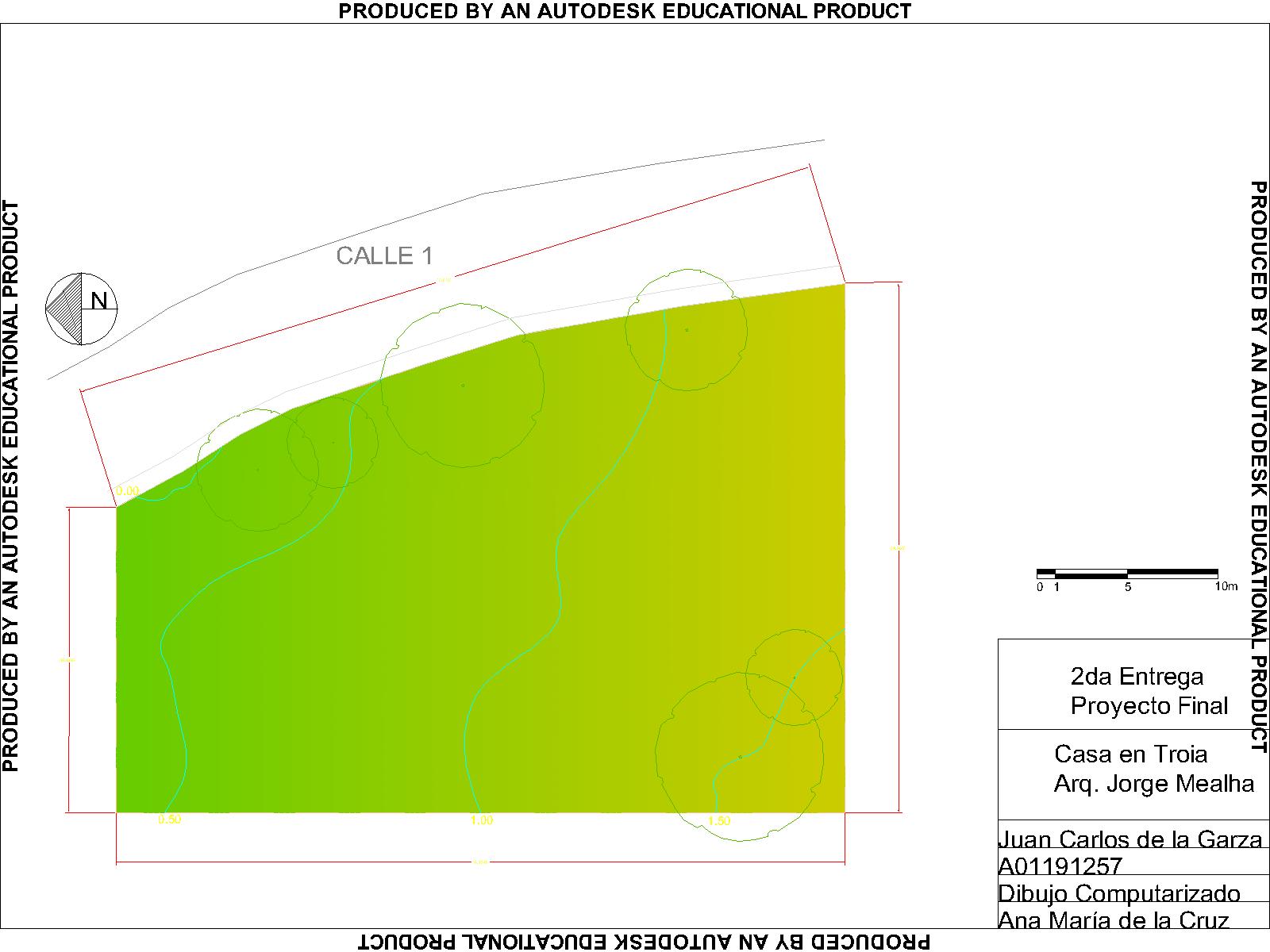 1er avance del proyecto final: Planos del terreno, sitio y ubicación
