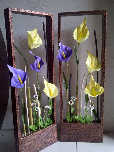 Pondok Dahar Lauk Jogja: Pigura Bunga Rangkai 3D - Vas Kayu Gantung ...