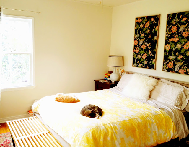 Designing the Nest: DIY Framed Vintage Wallpaper