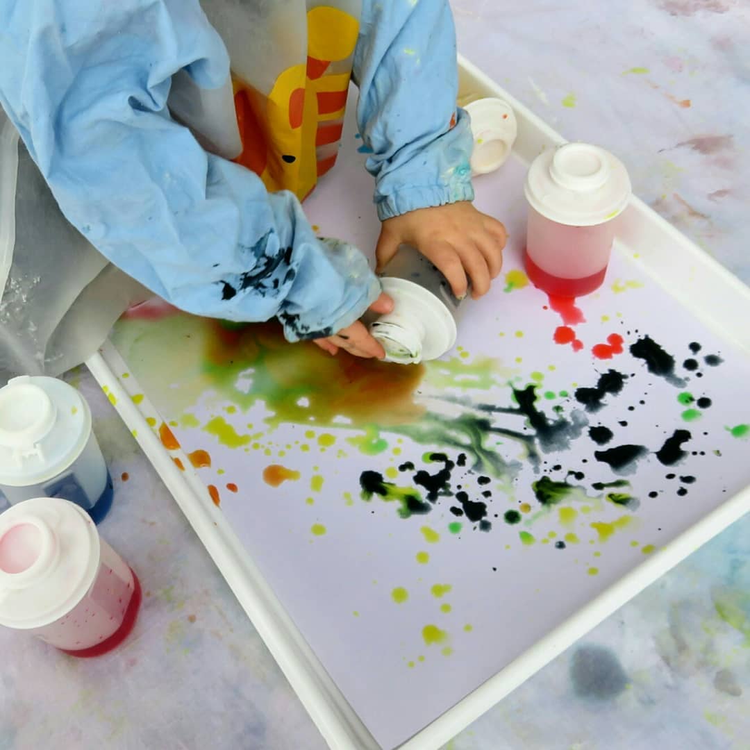 Shaker painting with watercolours