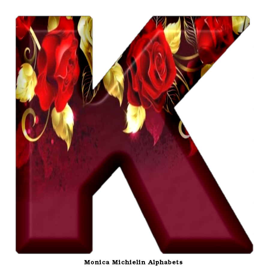 Monica Michielin Alphabets: GOLD RED FLOWER ALPHABET LETTER PNG, NUMBER ...