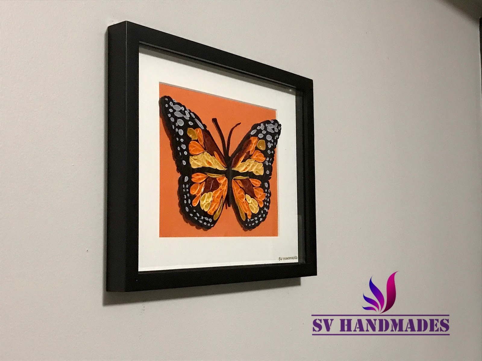 SV Handmades: Quilled Monarch Butterfly