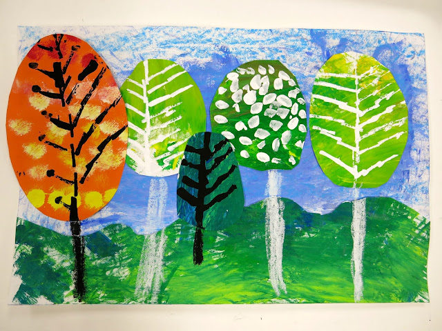 Cassie Stephens: In the Art Room: First Grade Landscapes