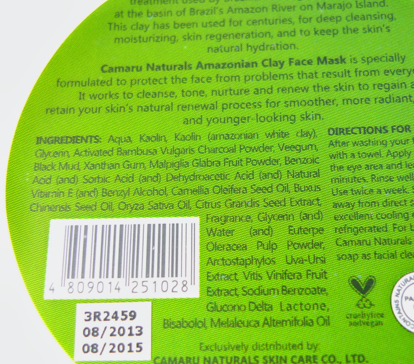 Camaru Naturals Amazonian Clay Face Mask Review