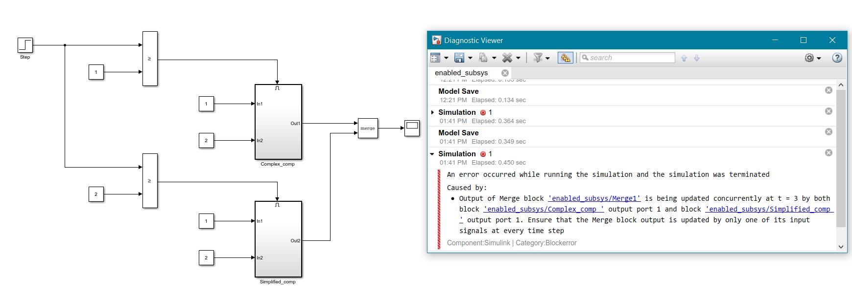 MATLAB-Simulink tutorials: [Tutorial] Enabled Subsystems and Merge Blocks