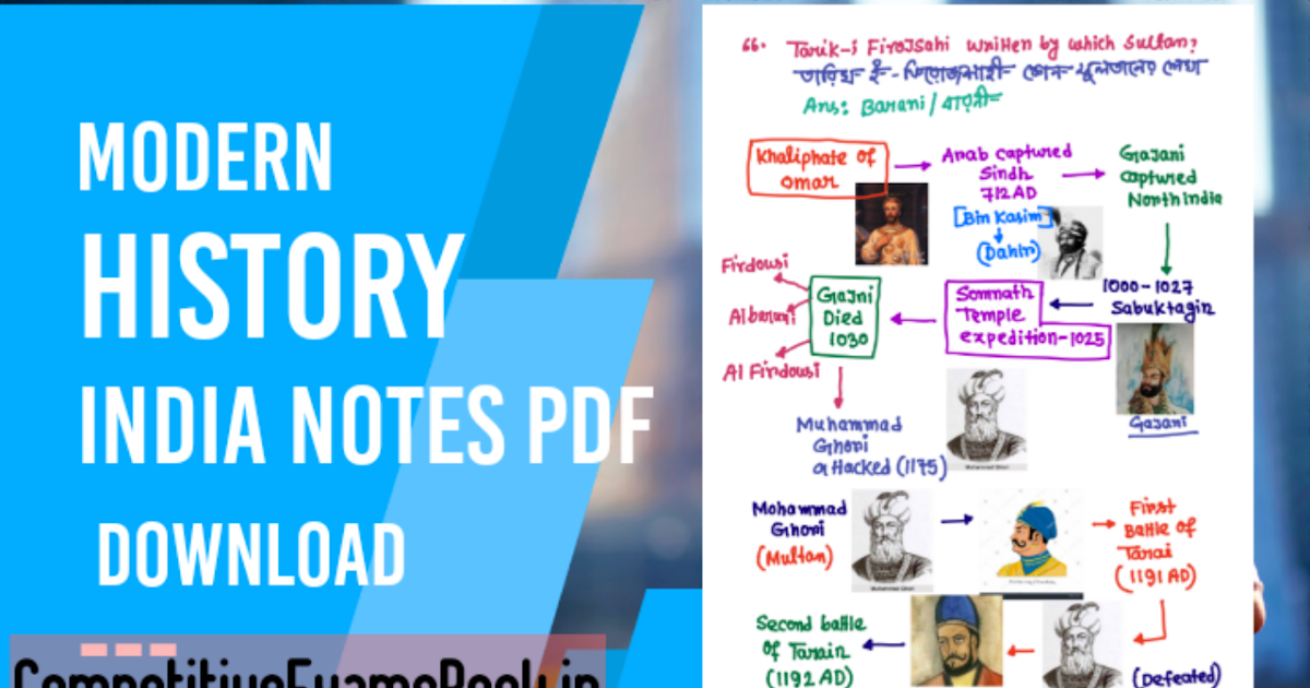 Modern History of India Notes PDF in English and Bengali Download ...