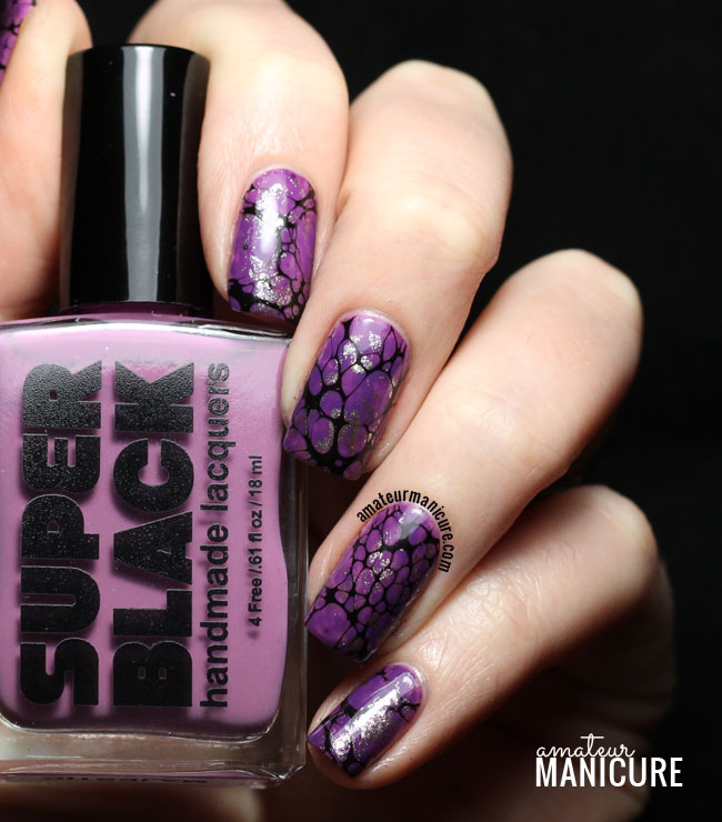 Amateur Manicure : A Nail Art Blog: Purple Turquoise Stone Nails
