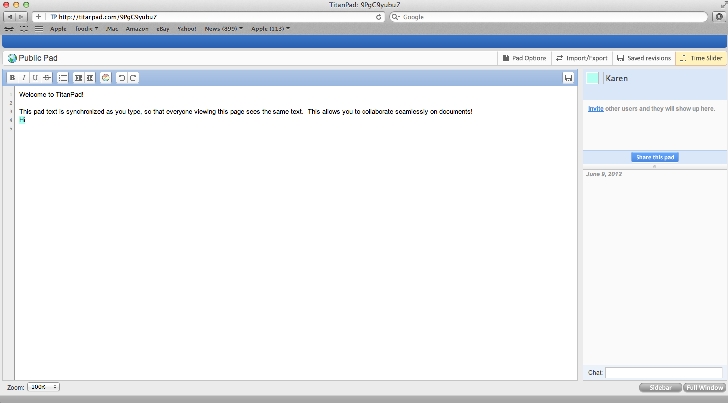 Schneider Talk: TitanPad