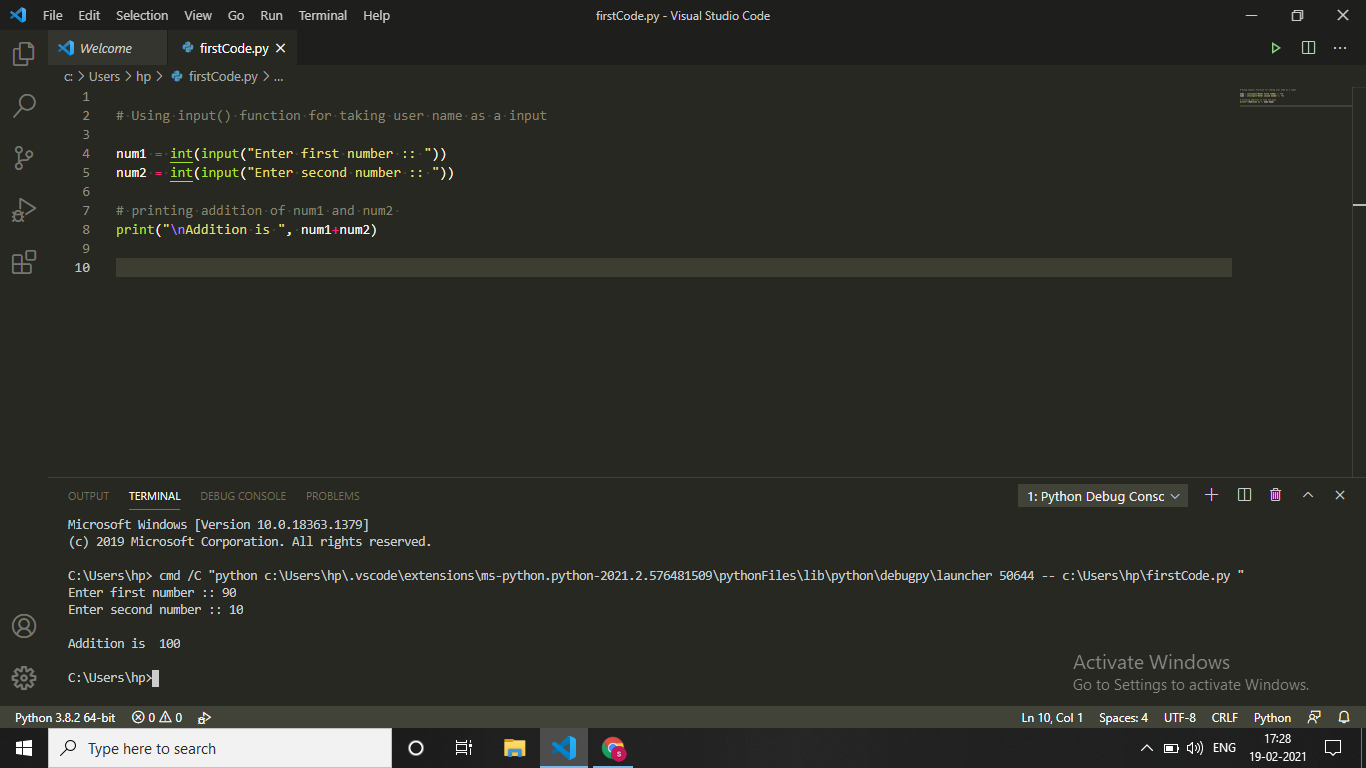 Input( ) Function In Python.