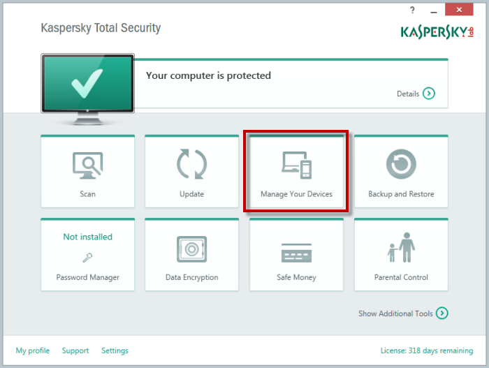 Device Management In Kaspersky Login Total Security
