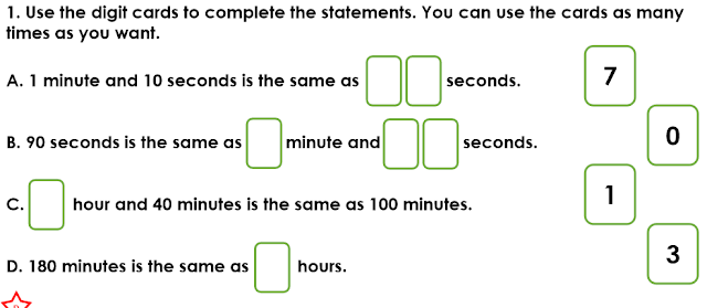 Year 4: Hours, minutes, seconds...