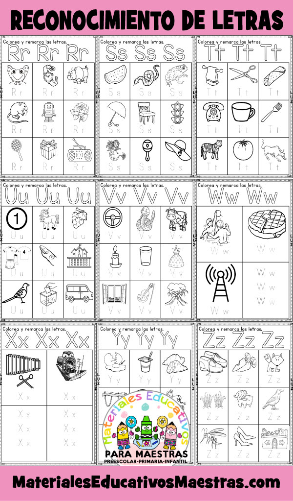 Cuaderno Reconocimiento de Letras | Materiales Educativos para Maestras