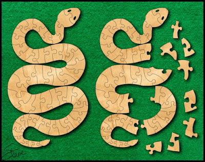 Scrollsaw Workshop: Snake Jigsaw Puzzle Scroll Saw Pattern.