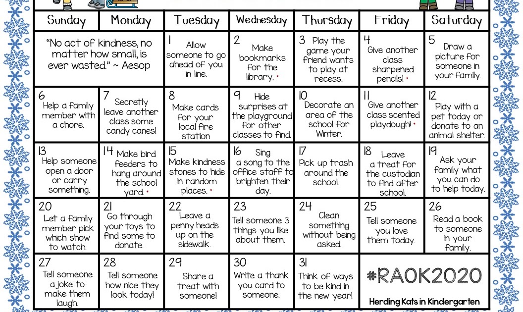Herding Kats in Kindergarten: December 2020 Random Acts of Kindness ...