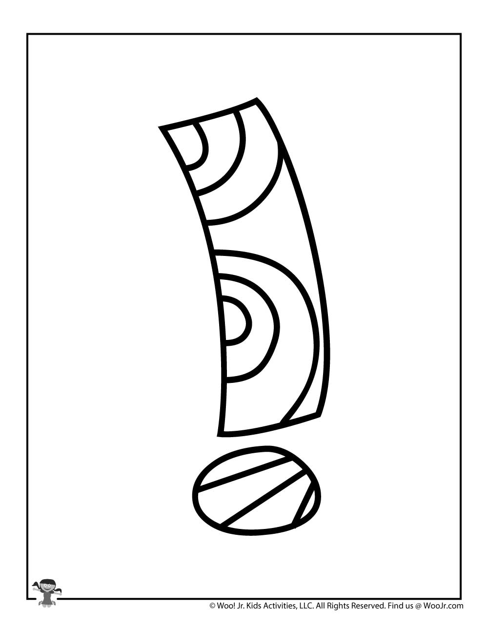 Bubble Letters Exclamation Point - Birthday Letter