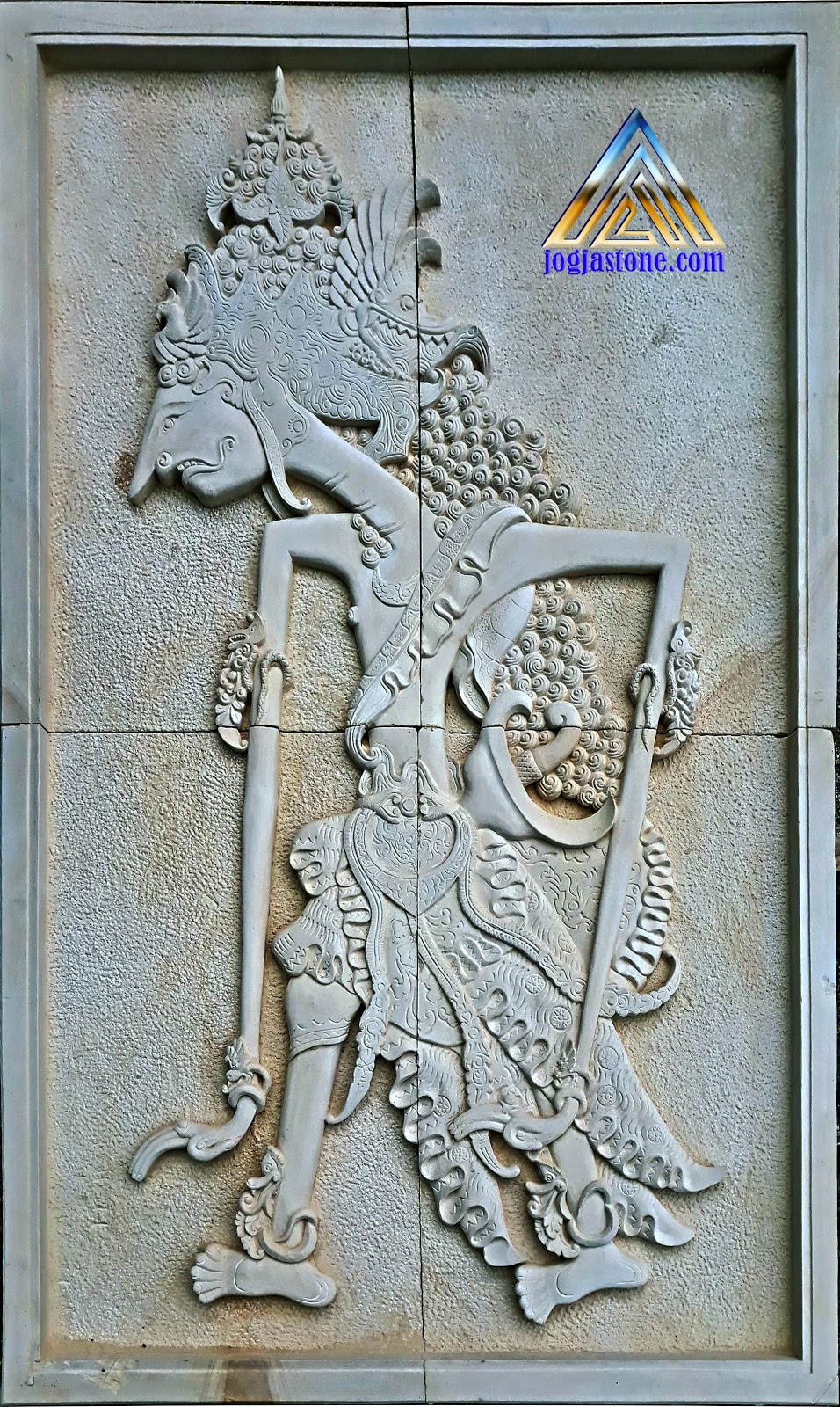 Ukiran relief wayang prabu rama wijaya