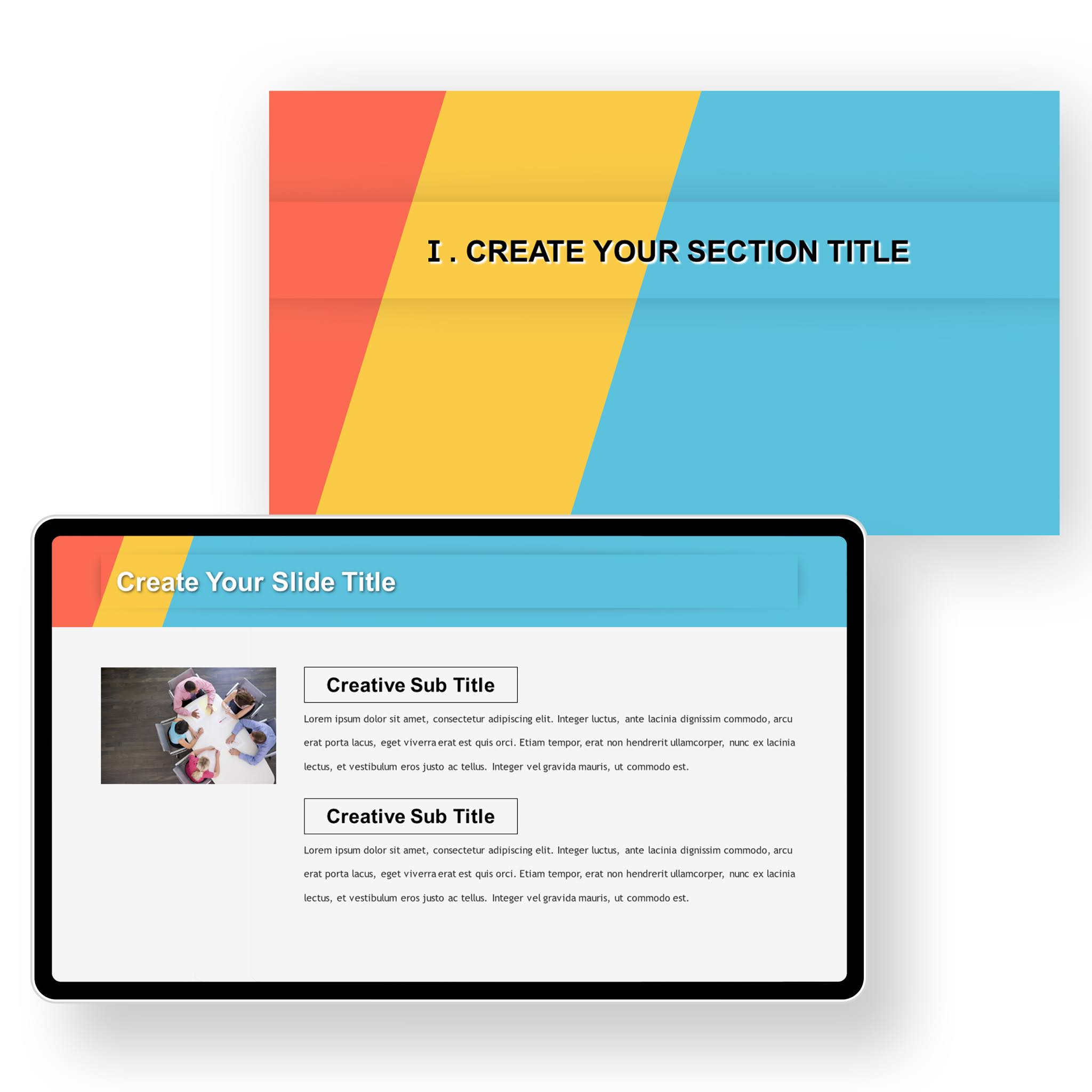 Diagonal Stripe Title PowerPoint Templates - PowerPoint Free