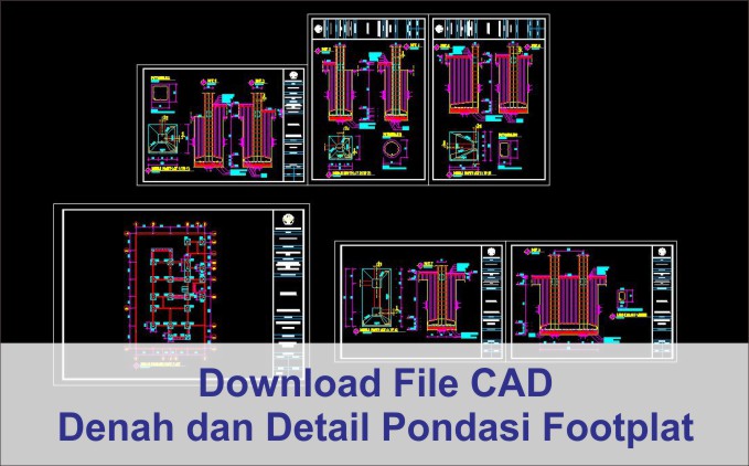 Download Denah dan Detail Pondasi Footplat Via Google Drive - Arsimedia
