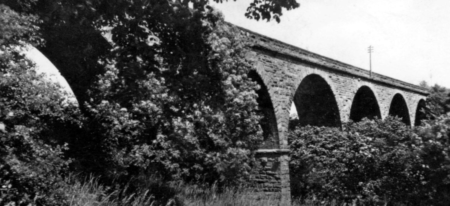 Tour Scotland: Old Photograph Seven Arches Bridge Monifieth Scotland