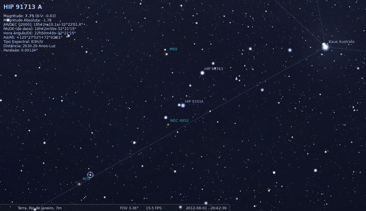 Nuncius Australis: Observando Messier: M70- Um Aglomerado Globular