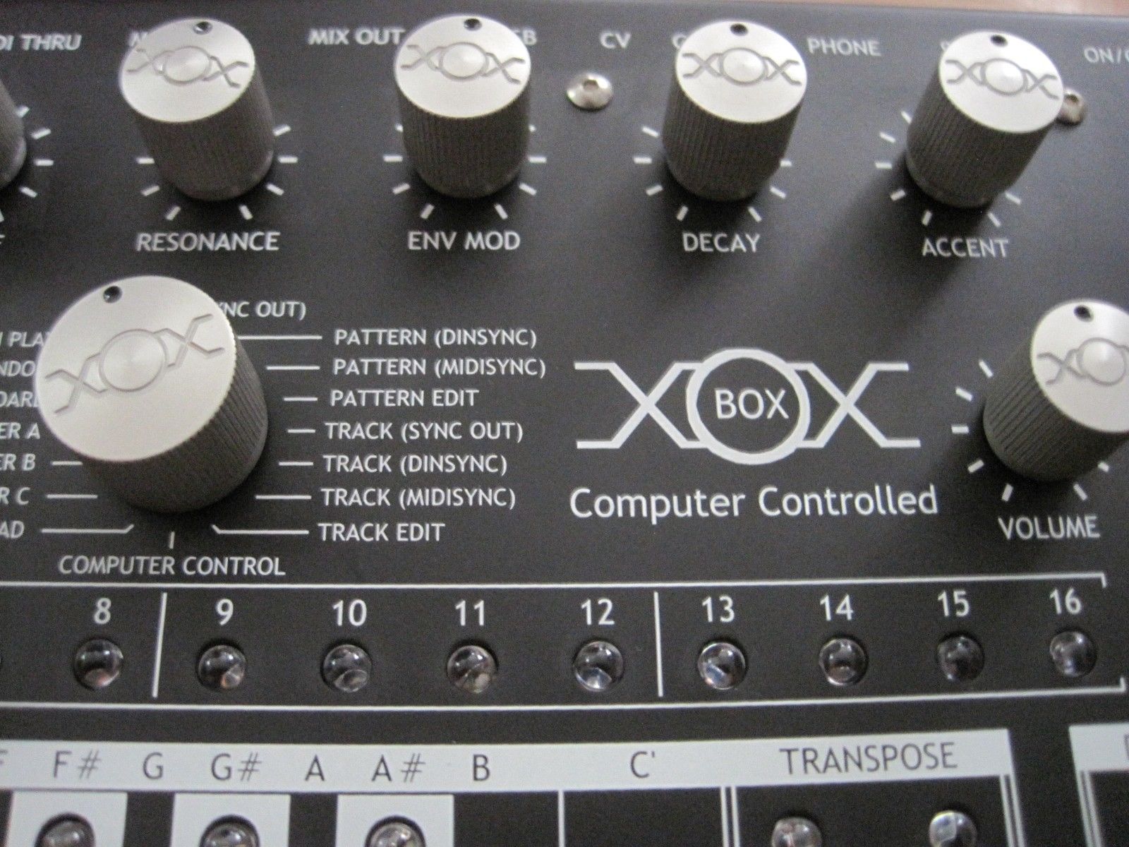 MATRIXSYNTH: Custom Limited Edition x0xb0x with xOx Knobs