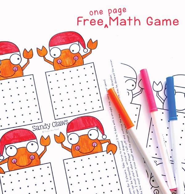 Sandy Claws One Page Math Game | From the Pond