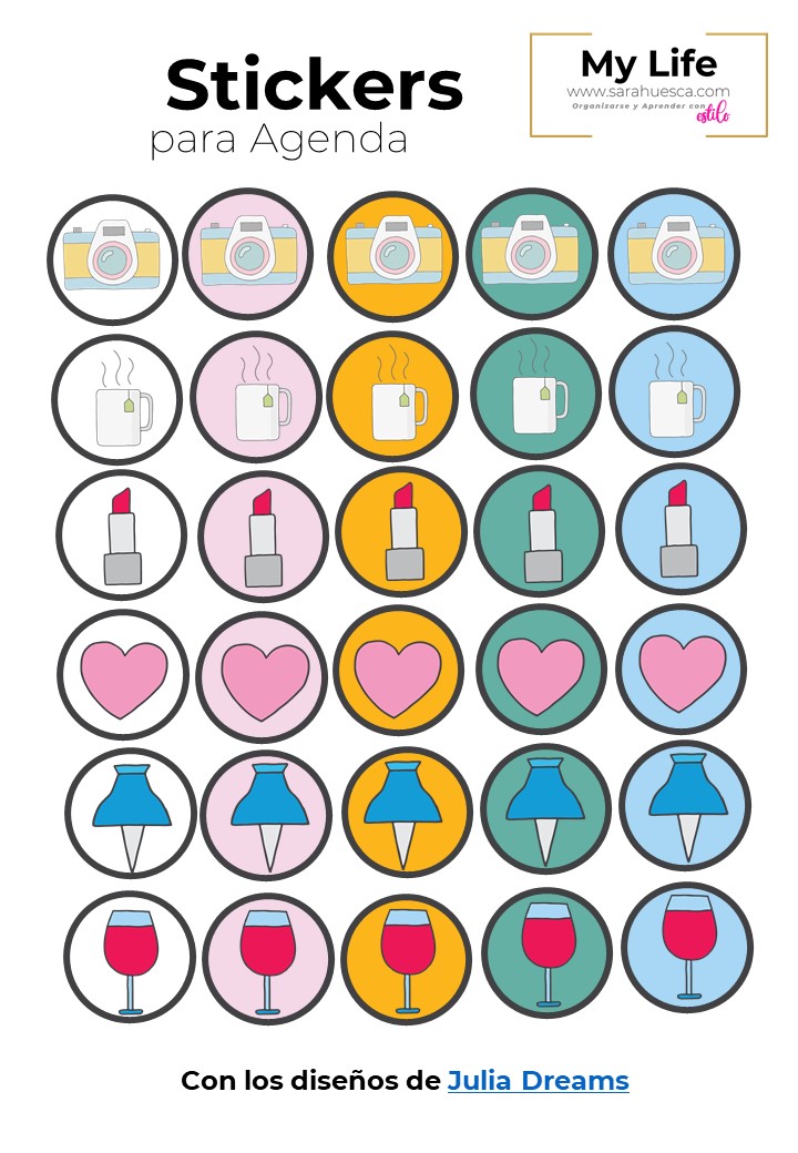 STICKERS PARA AGENDA DESCARGA GRATIS