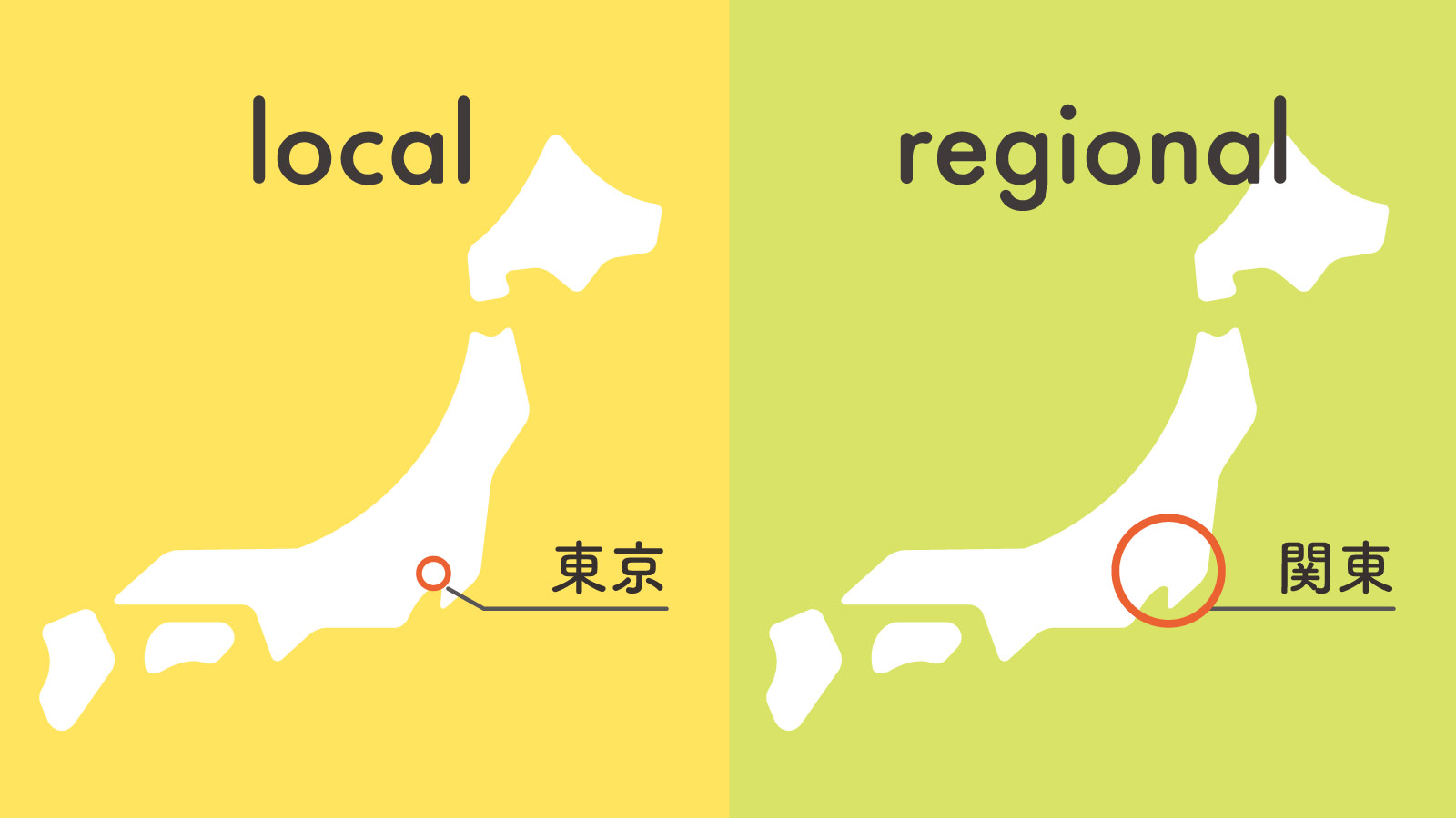 local と regionalの違いとは？