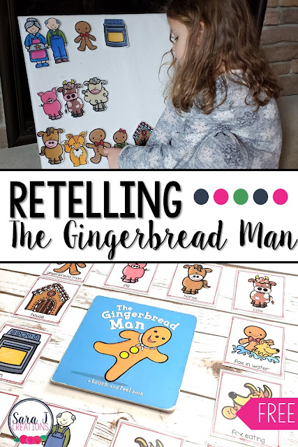 Retelling The Gingerbread Man with Sequencing Cards | Sara J Creations