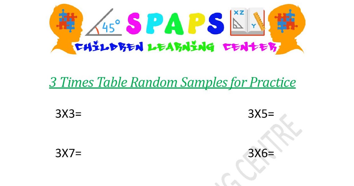 Download 3 Times Table Quiz Printable PDF Worksheets - Practice 3 ...