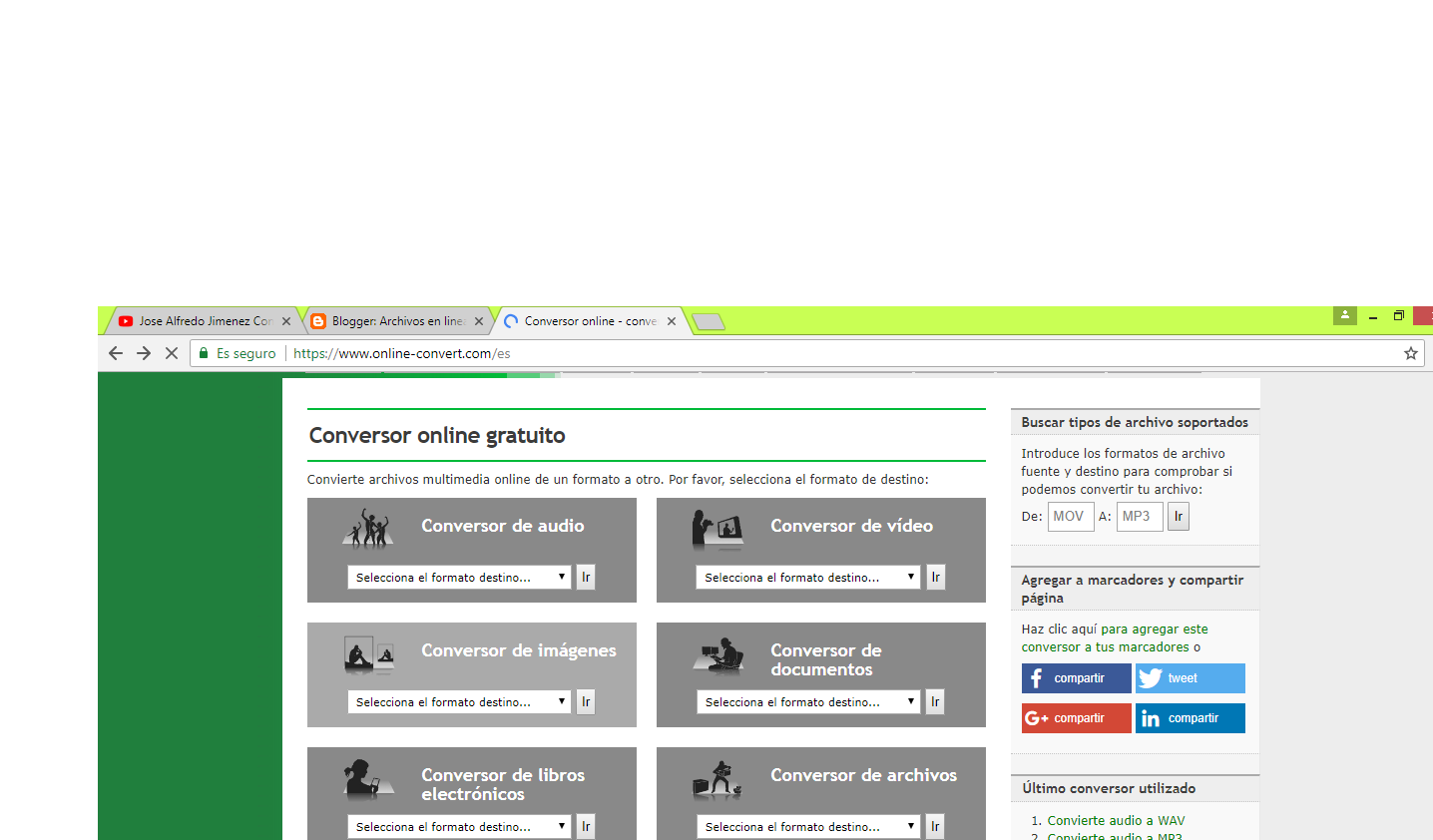 Archivos en linea: EJEMPLO 1 DE CONVERTIDOR DE ARCHIVOS