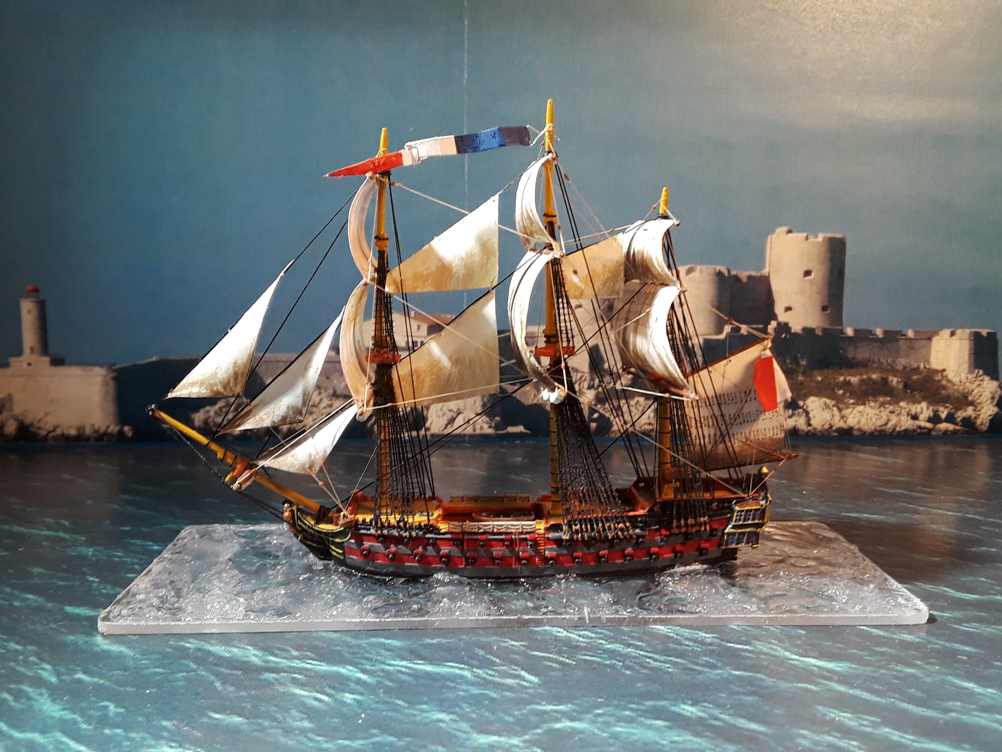 A Miniatures Hobby Room: Black Seas French Third Rate L' Aquilon 74-Gun SOL
