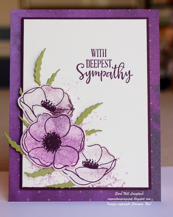 Sara's Stamping Spot 2.0: Poppy Sympathy Card--#tgifc245