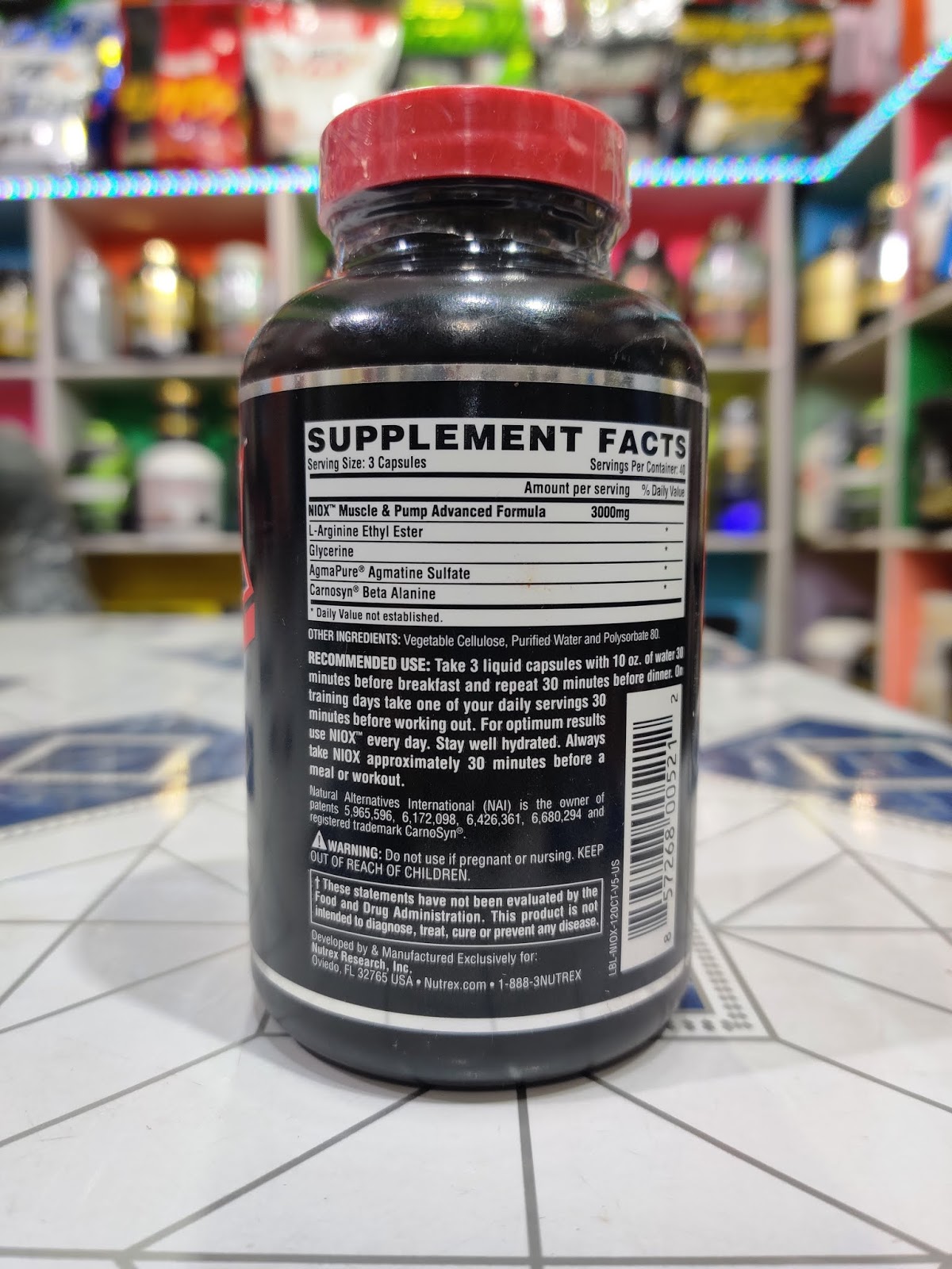 Niox Nitric Oxide Booster 120 Capsules - NCRFS