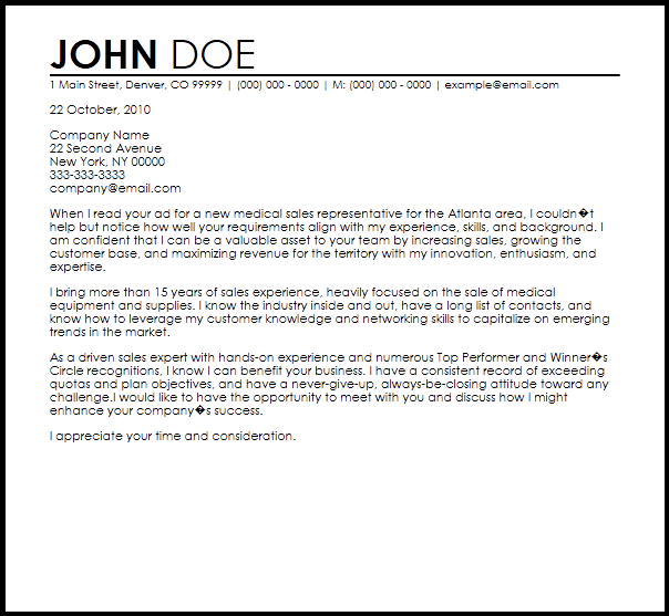 Medical Sales Cover Letter Resume Letter medical-sales-cover-letter-resume-letter