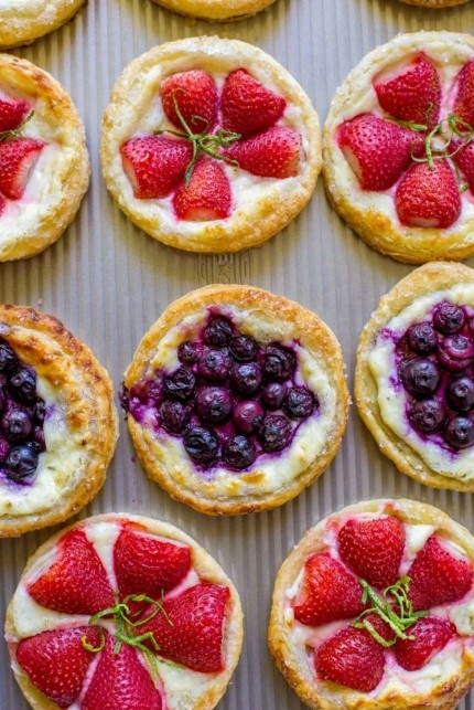 Fruit And Cream Cheese Danish Pastry