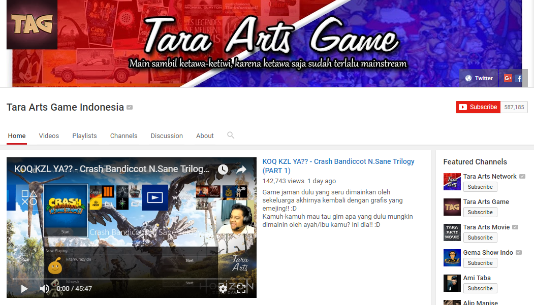 5 YOUTUBER GAMERS INDONESIA SUBSCRIBERSNYA TERBANYAK