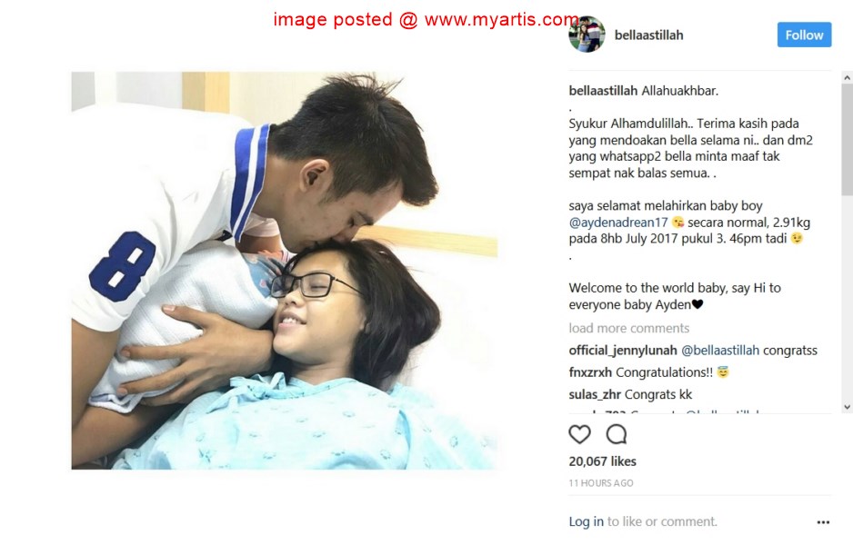 MYARTIS.COM | MYARTIS | MY | ARTIS: ISTERI ALIFF AZIZ SELAMAT LAHIRKAN 'MOHAMAD AYDEN ADREAN'