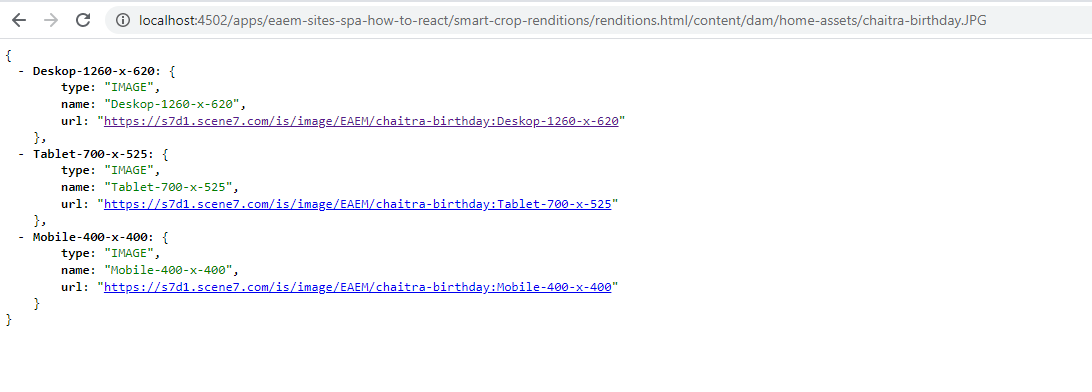 Experiencing Adobe Experience Manager (AEM, CQ): AEM 6560 - React SPA Dynamic Media Smart Crop ...