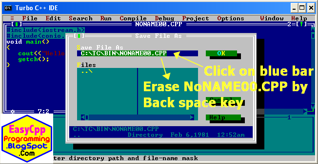 How To Write Compile And Run Your First C Program In Turbo C ~ C Tutorial With Basic 3739
