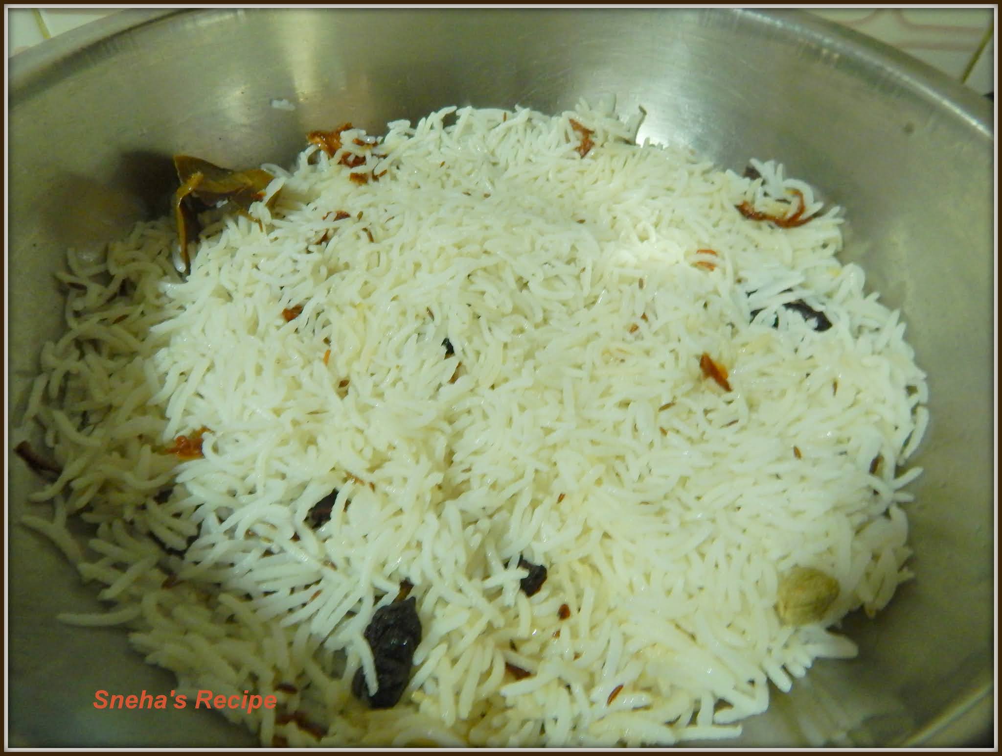 Tri Color Biryani Rice - Sneha's Recipe