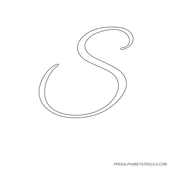 Cursive Bubble Letters S - Birthday Letter