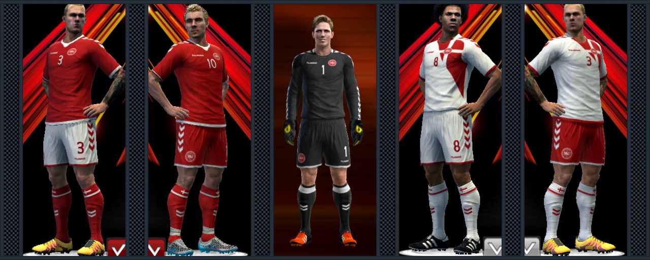 pes-modif: PES 2013 Denmark National Football Team kits 16-17 by Radymir